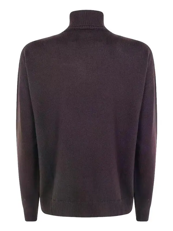 DRUMOHR Roll Neck Wool Sweater - Brown