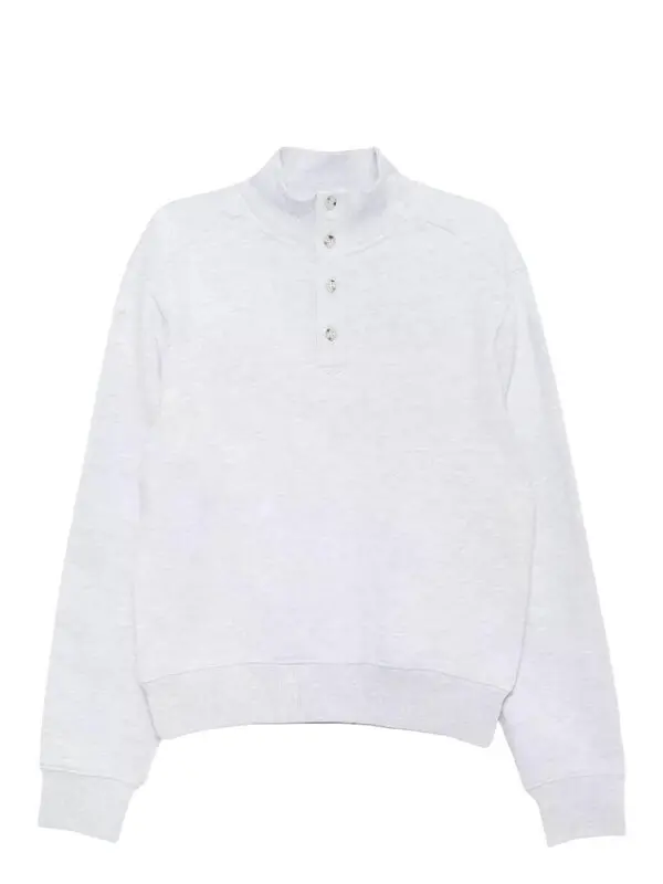 ENTIRE STUDIOS High-neck Button-up Sweatshirt - Grey