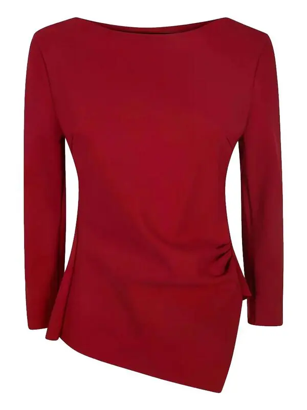 Chiara Boni La Petite Robe Asymmetrical Gathered Top - Red