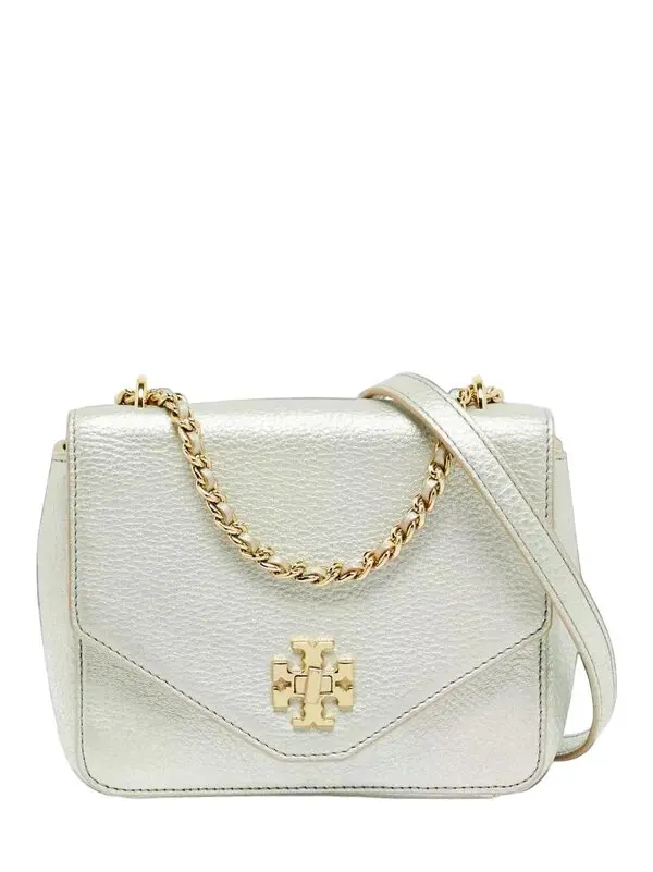 Tory Burch Mini Kira Quilted Cross Body Bag - Silver