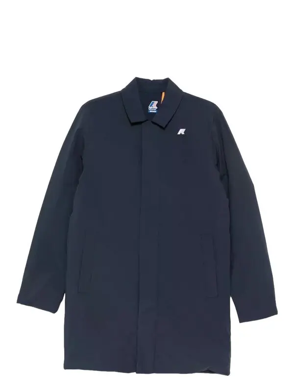 K-WAY Benoit Logo-patch Coat - Blue