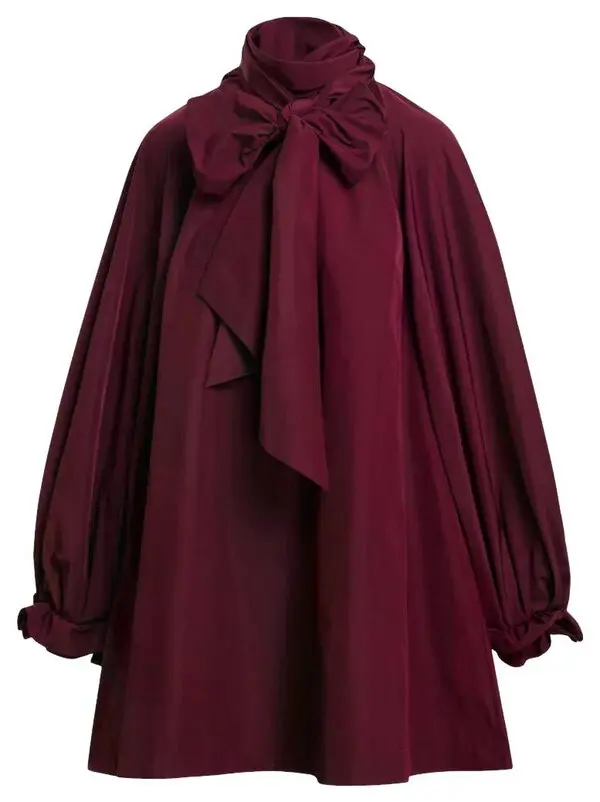 Essentiel Antwerp A-line Mini Dress With Pussy-bow Neckline - Red