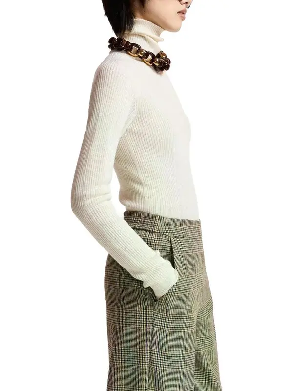 Essentiel Antwerp Checked Wide-leg Trousers - Neutrals