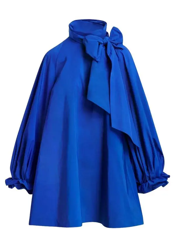 Essentiel Antwerp Pussy-bow A-line Dress - Blue
