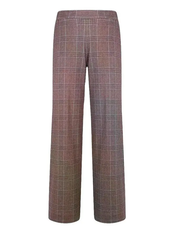 WHYCI Check-pattern Trousers - Brown