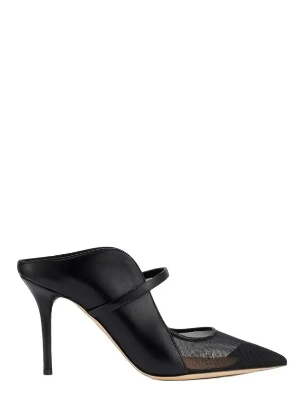 MALONE SOULIERS Maureen Mesh-panel Heeled Mules - Black
