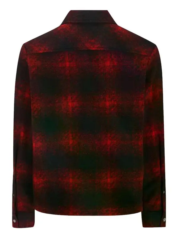 Moncler Checked Logo Patch Shirt Jacket - Black