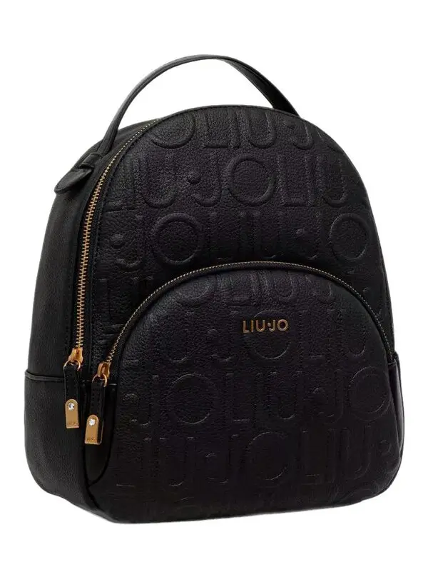 Liu Jo Logo Embossed Backpack - Black