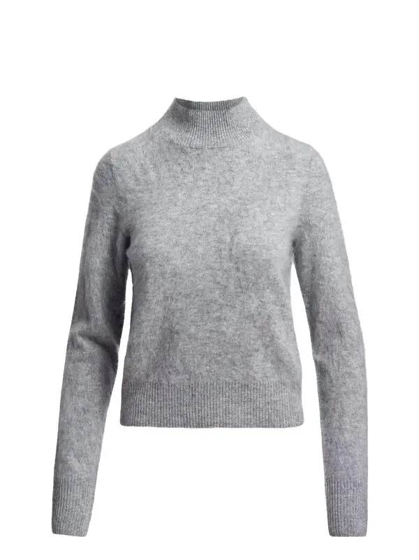 Essentiel Antwerp Stand-up Collar Cashmere Sweater - Grey