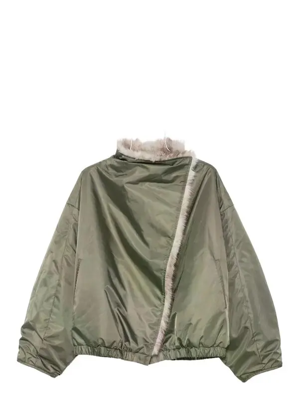 THE FRANKIE SHOP Faux-fur Trim Reversible Jacket - Neutrals