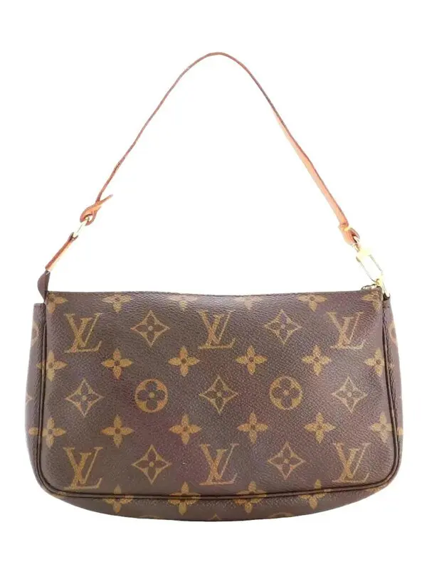 LOUIS VUITTON Pochette Accessoires Monogram Canvas Clutch Bag - Brown