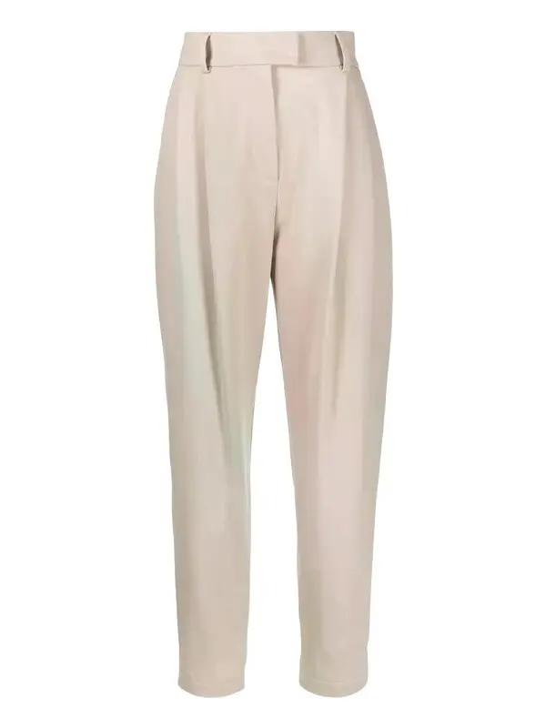 Brunello Cucinelli Pleat Detail Tapered Trousers - Neutrals
