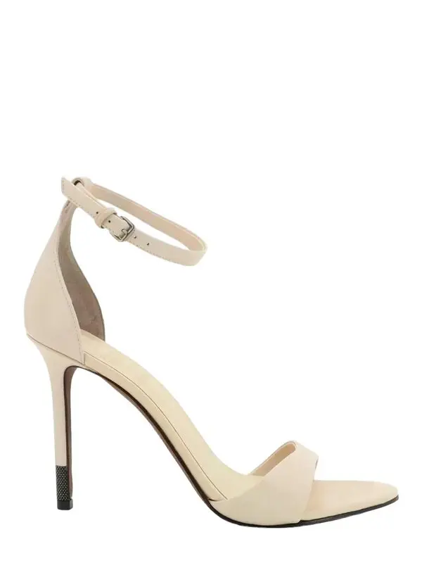 Brunello Cucinelli Monili-embellished Ankle-strap Stiletto Sandals - Neutrals