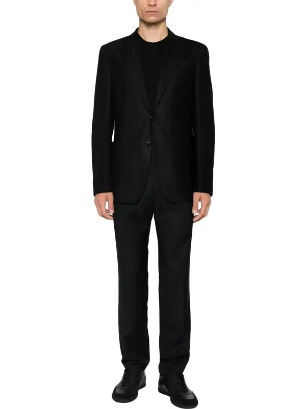BOSS Textured Single-breasted Blazer - Black