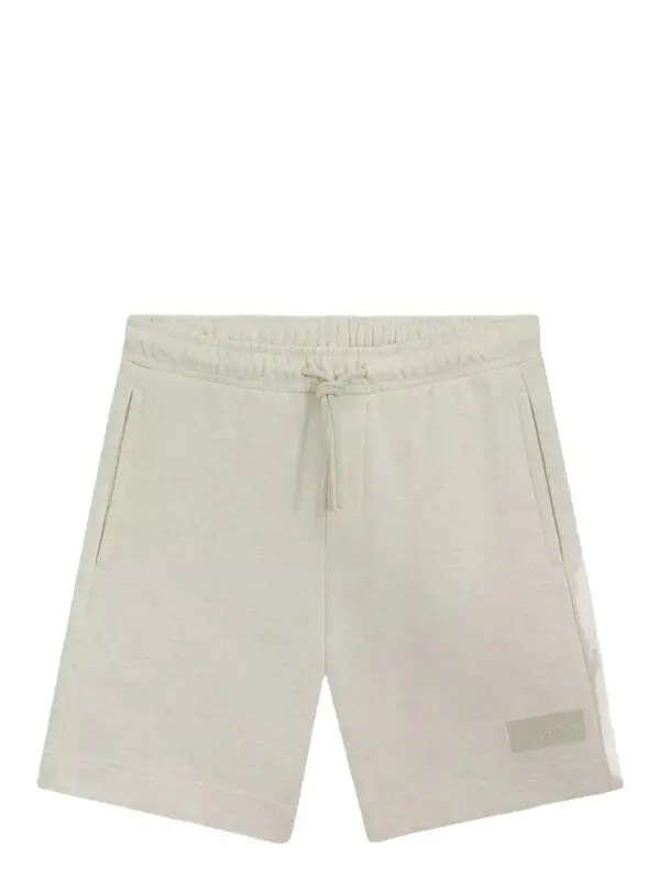BOSS Relaxed-fit Cotton French Terry Shorts With Drawstring - Neutrals