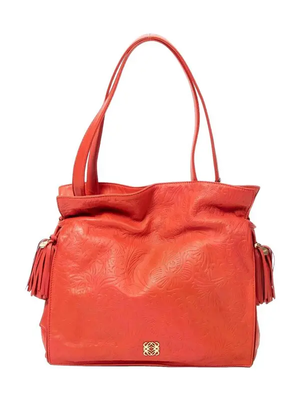 Loewe Small Flamenco Tassel Tote Bag - Orange