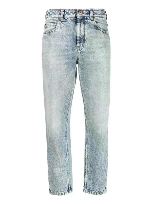Brunello Cucinelli Acid Wash Boyfriend Jeans - Blue