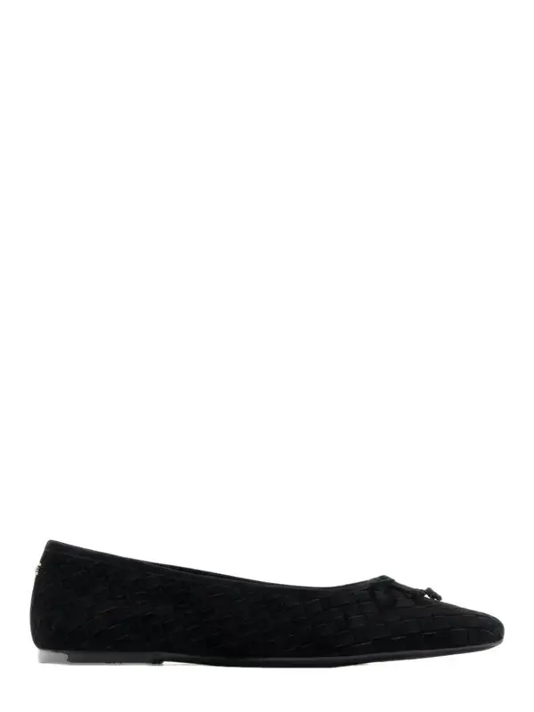 Sam Edelman Woven Suede Ballet Flats - Black