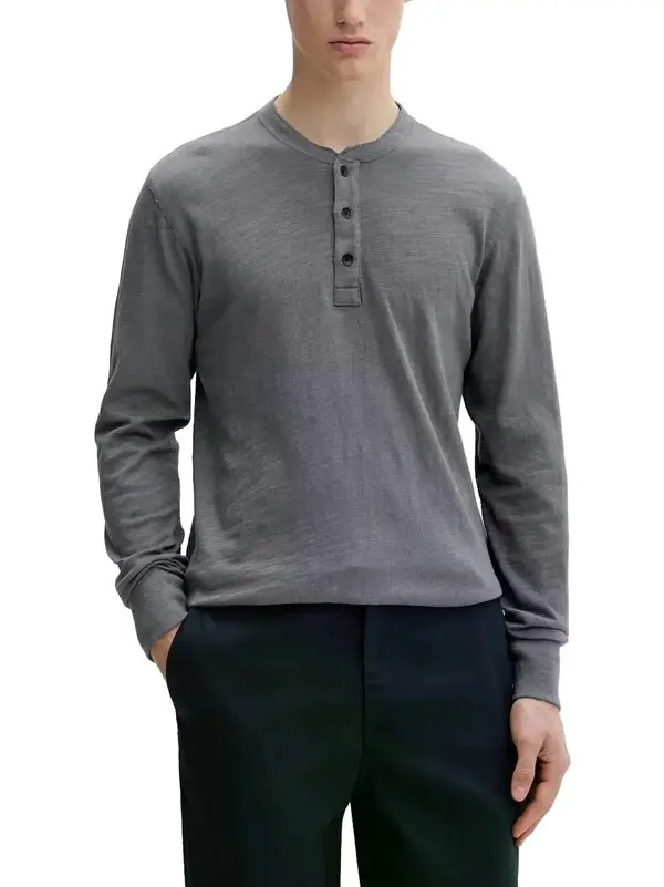Rag & Bone Long-sleeve Henley T-shirt - Grey