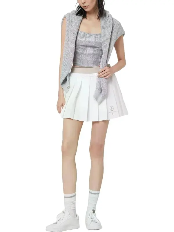 Brunello Cucinelli Corset Jersey Cropped Top - Silver