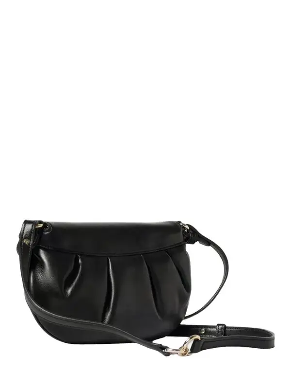 Armani Exchange Logo Plaque Gathered Shoulder Bag - Black