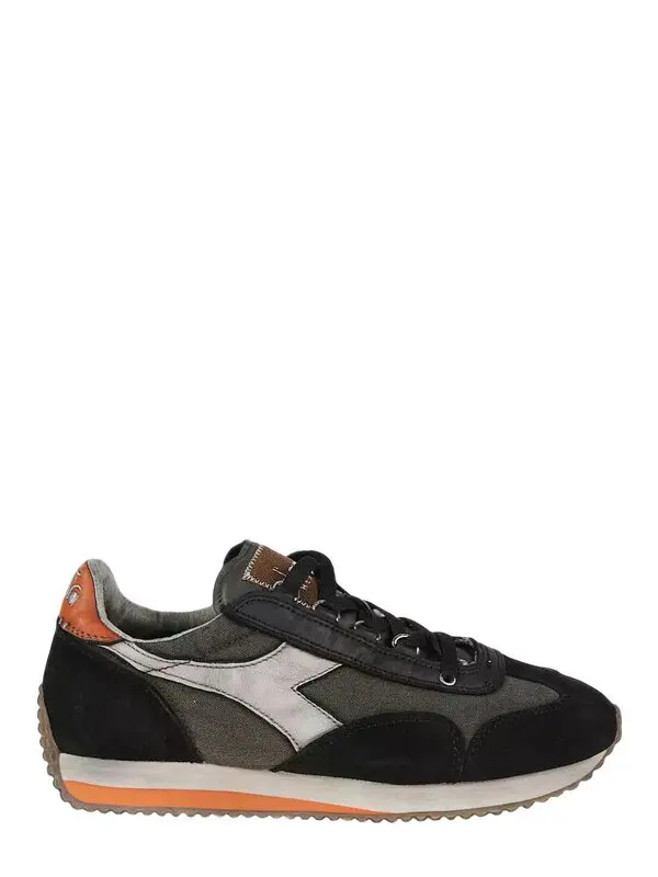 DIADORA Suede-panelled Lace-up Sneakers - Black