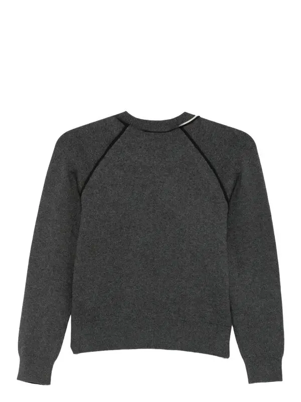 MARANT ETOILE Logo-embroidered Raglan-sleeve Sweater - Grey
