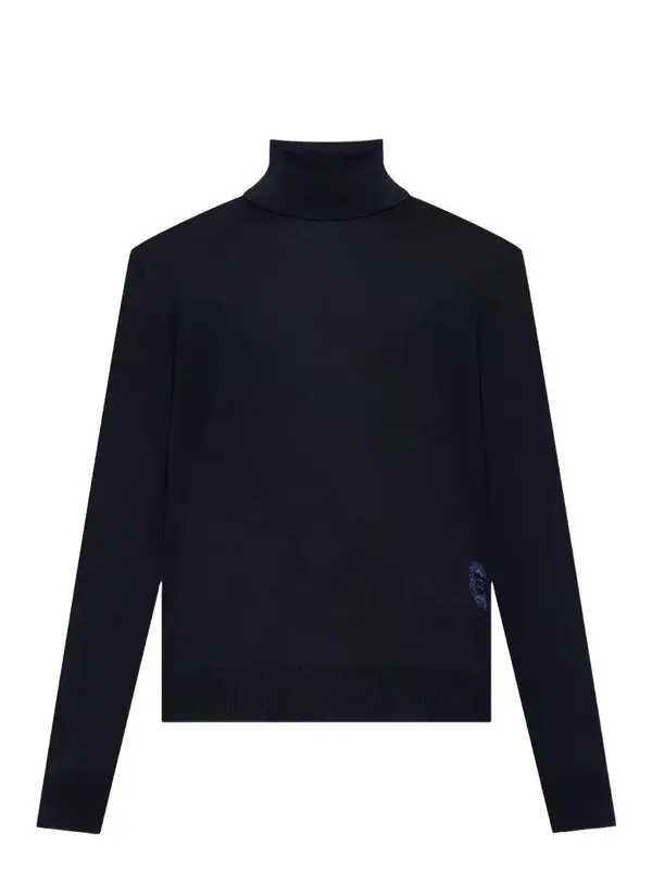 Dolce & Gabbana Fine-knit Turtleneck Sweater - Blue