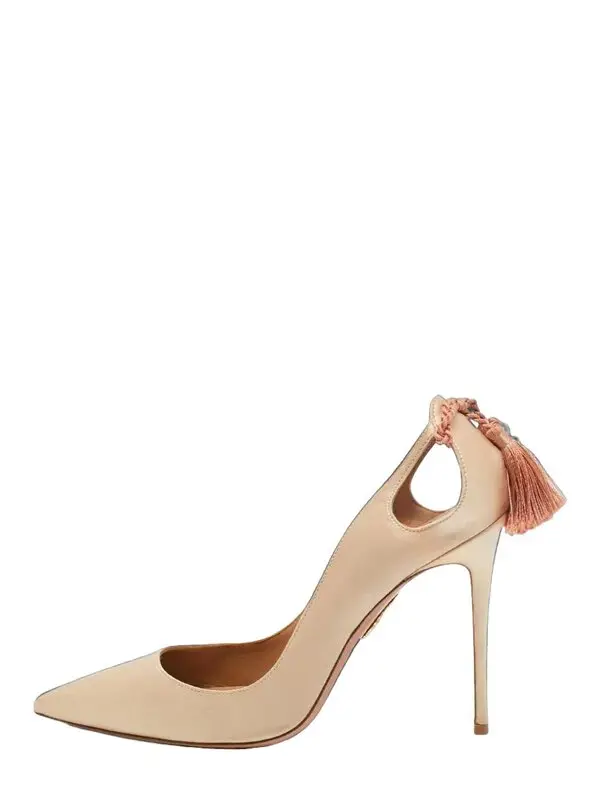 AQUAZZURA Tassel Detail Heeled Pumps - Neutrals