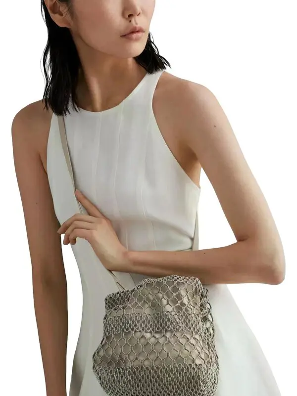 Brunello Cucinelli Woven Bucket Bag - Neutrals