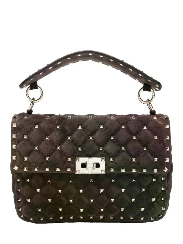 Valentino Garavani Medium Rockstud Spike Shoulder Bag - Brown