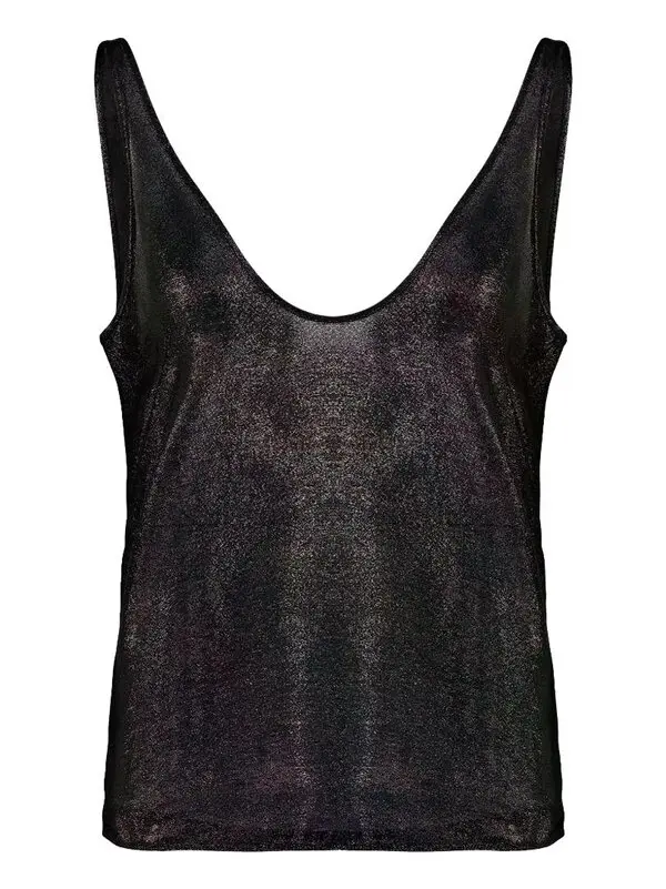 TOM FORD Metallic Effect V-neck Tank Top - Black