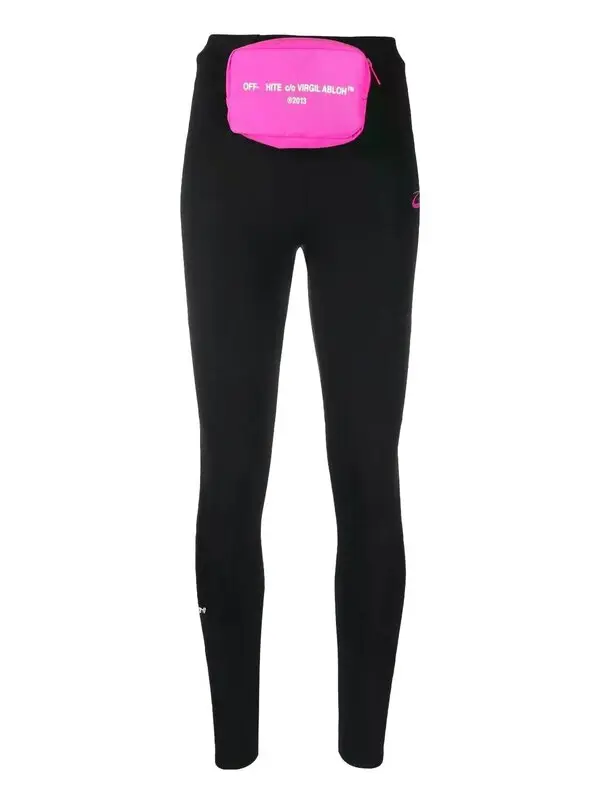 Off-White For Run Detachable-pouch Leggings - Black