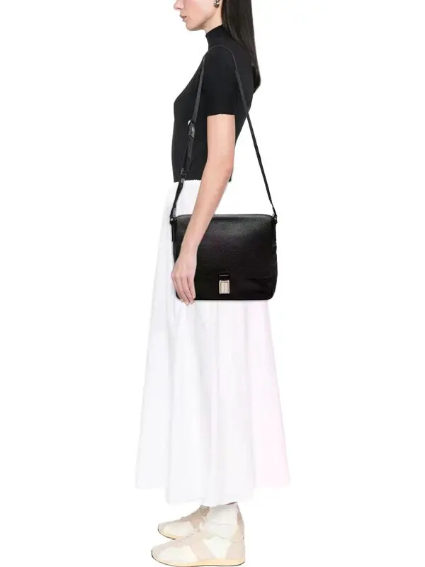 Prada Vitello Phenix Flap Crossbody Bag - Black
