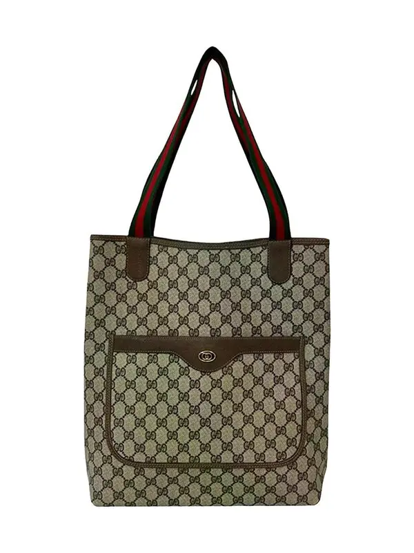 Gucci Gg Supreme Web Tote Bag - Neutrals