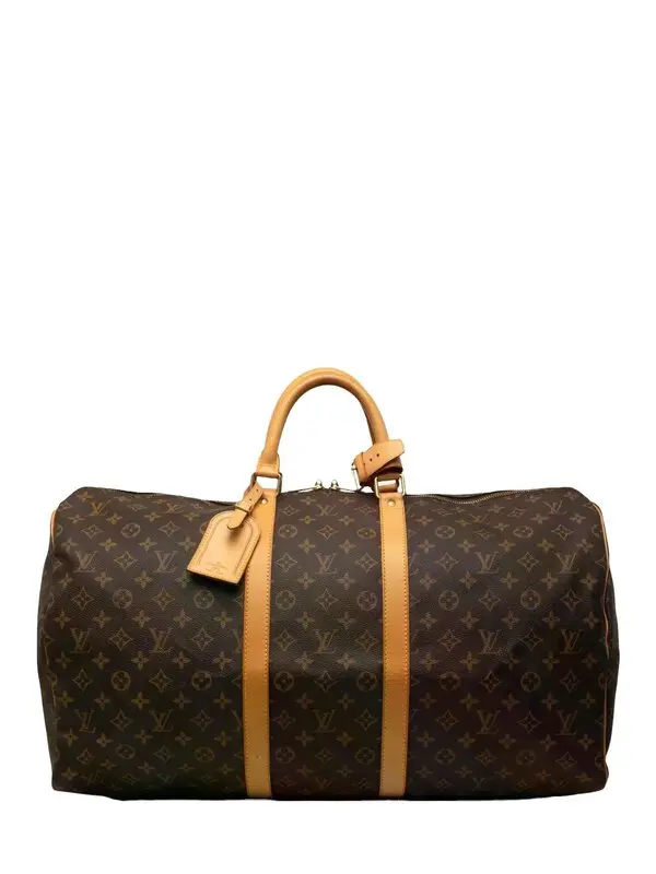 LOUIS VUITTON 1997 Monogram Keepall 55 Travel Bag - Brown