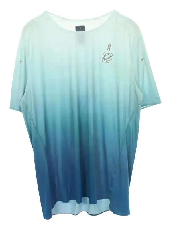 Loewe Gradient Anagram Logo Print T-shirt - Blue
