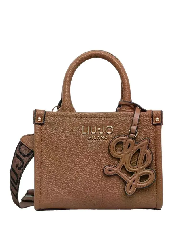 Liu Jo Mini Bag With Jacquard Shoulder Strap - Brown
