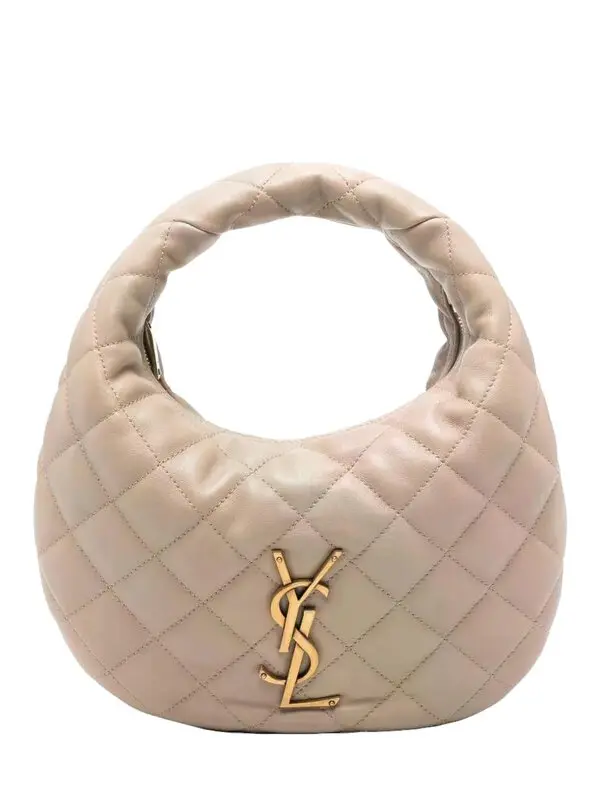 Saint Laurent Quilted Nappa Lambskin Tote Bag - Neutrals