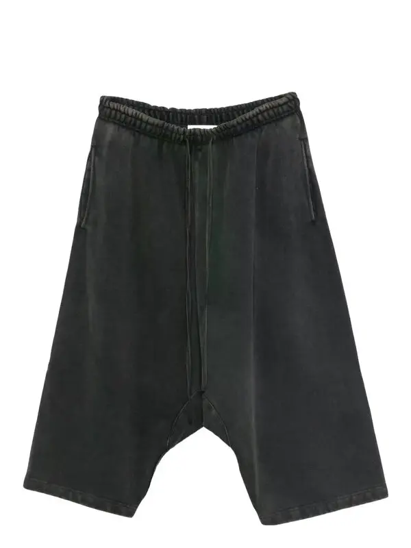 ENTIRE STUDIOS Enitre Studios Drop-crotch Faded Shorts - Grey