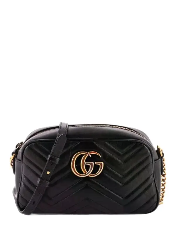 Gucci Gg Marmont Matelassé Leather Small Shoulder Bag - Black