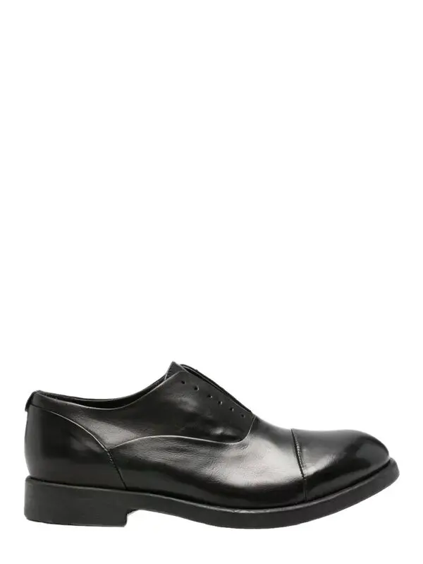 LEQARANT Cap-toe Leather Loafers - Black