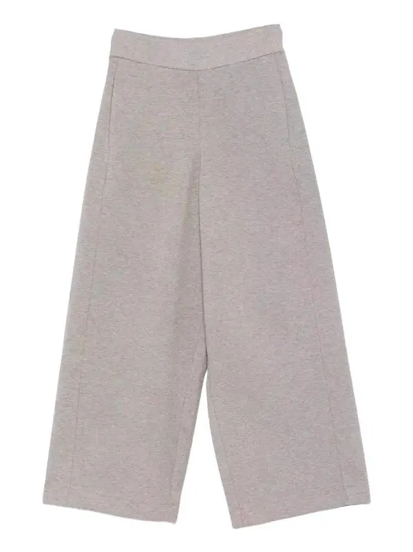 YERSE Wide-leg Jersey Trousers - Grey