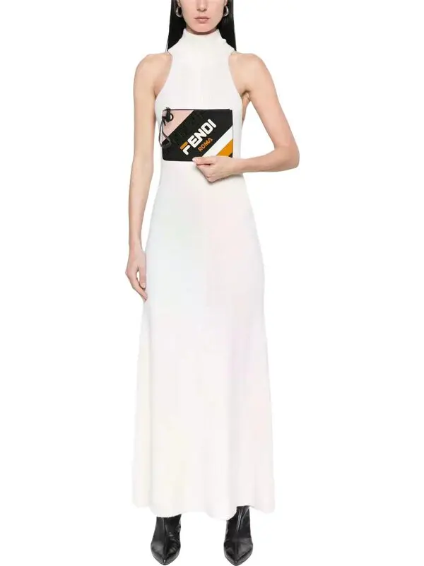 Fendi Multicolor Zucca Embossed Leather Clutch Bag - Black