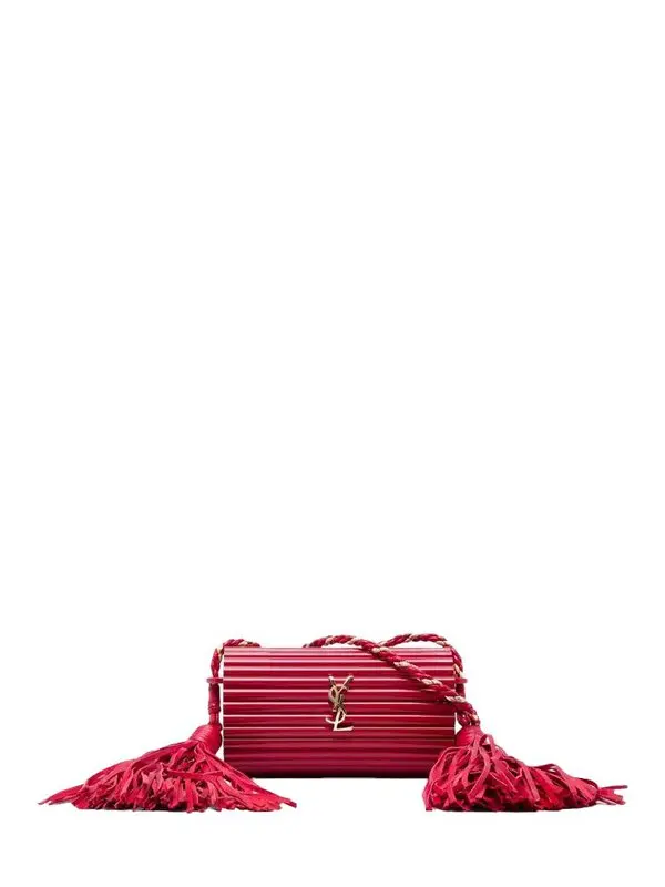Saint Laurent Monogram Opium Box Bag - Red