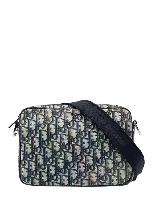 Dior Oblique Canvas Saddle Triple Pouch Crossbody Bag - Blue