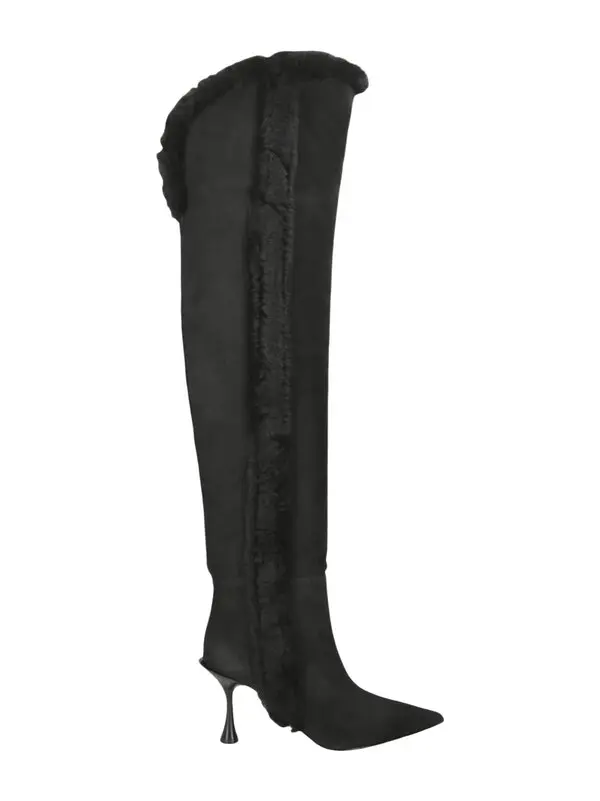BETZÁBE Suede Bree Over-the-knee Boots - Black