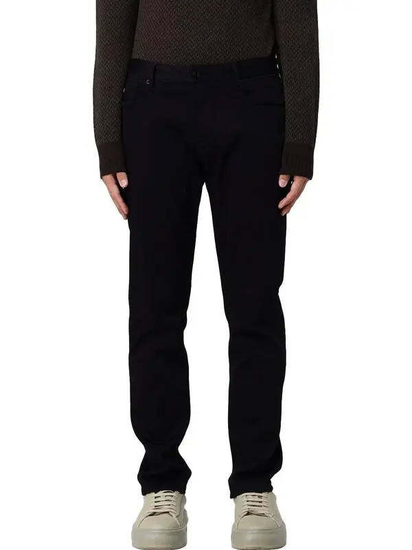 Emporio Armani Five-pocket Skinny Jeans With Rear Eagle Logo - Black