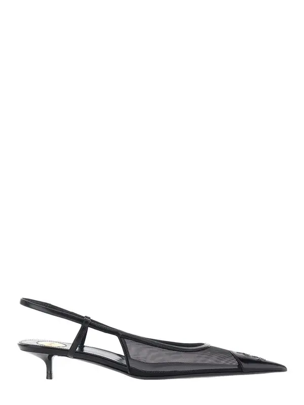 Saint Laurent Slingback Heeled Sandals - Black