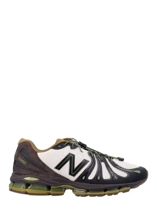 NEW BALANCE 1890 Mesh, Leather, And Suede Sneakers With Printed Logo - Multicolor